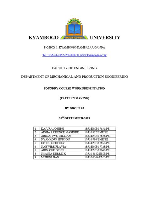 group 3 assignment final pdf casting physical sciences