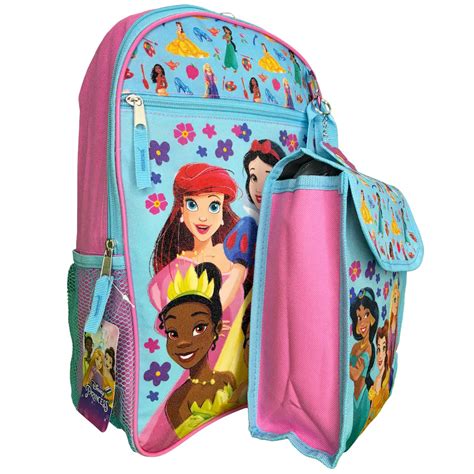 Upd Disney Princesses 16 Nylon Backpack With Lunch Bag Set For Girls 3