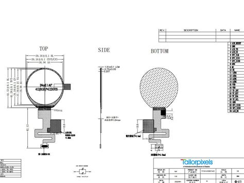 1 46 Inch Ips Tft Round Lcd Qspi 412x412 In Cell Touch