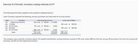solved exercise 5 3 periodic inventory costing methods lo