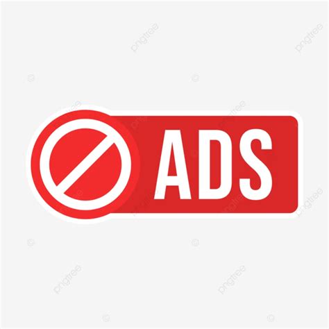 Free Ad Blocker Or Promotion Block Red Icon Vector Free Ad Blocker