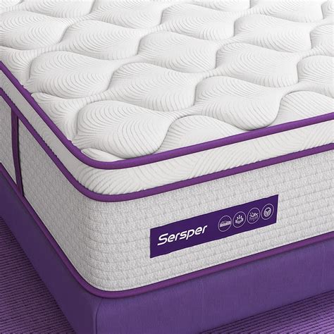 Sersper Queen Size Hybrid Mattress 10 Inch Memory Foam Euro Top