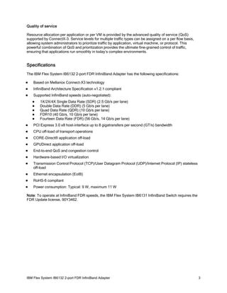 IBM Flex System IB6132 2 Port FDR InfiniBand Adapter PDF