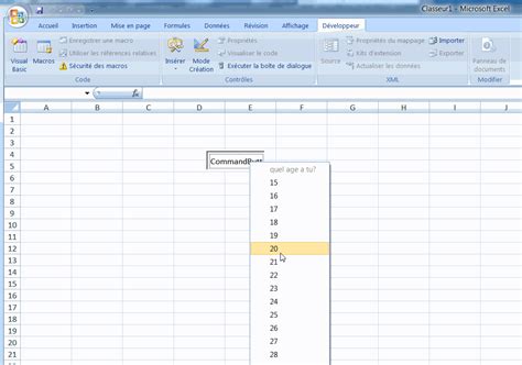 Xl 2016 Menu Déroulant Via Une Fenêtre Macros Et Vba Excel