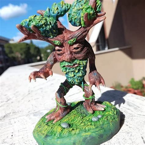 Treant Dnd Mini Made By Me In Polymer Clay Hand Sculpted Hand Painted