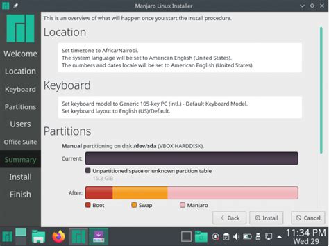 Installation Of Manjaro 20 0 Kde Edition Desktop