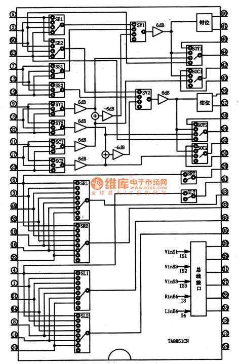 Ta8851cn I2c Bus Control Switch Ic Controlcircuit Circuit Diagram