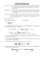 Organic Chemistry Problem Set Reactions Mechanisms And Course Hero