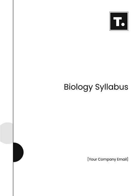 Free Biology Syllabus Template To Edit Online