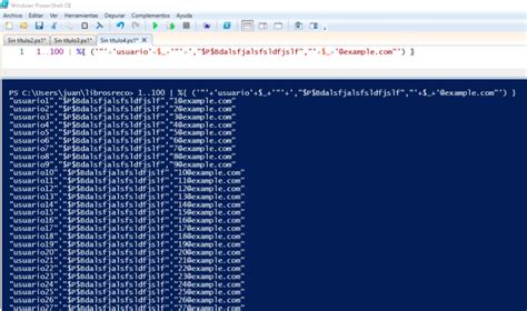 Crear Un Fichero Desde PowerShell Con Usuarios Usuario A Usuario Para Ser Importados En