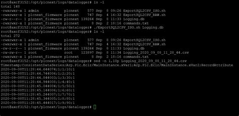 Converting The Databases From The Native Plcnext Datalogger Into Csv