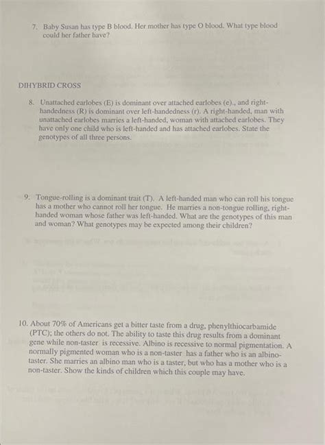 Solved Genetics Problems 2 HOW TO DO GENETICS PROBLEMS 1 Chegg Com