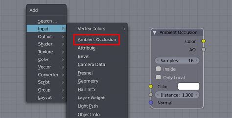 Cycles Using Ambient Occlusion As A Factor In Material Node Editor