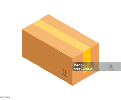 우편 사각형 판지 상자 배달 주문 미니멀리스트 아이소메트릭 3d 아이콘 벡터 일러스트 레이 션 3차원 형태에 대한 스톡 벡터 아트 및 기타 이미지 Istock