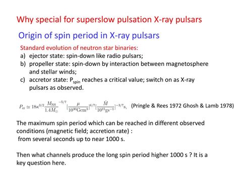 Ppt The Super Slow Pulsation X Ray Pulsars In High Mass X Ray Binaries Powerpoint Presentation