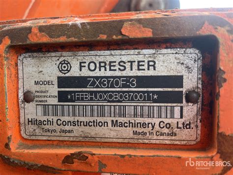 2011 Hitachi Zx370f 3 Heel Boom Log Loader Ritchie Bros Auctioneers
