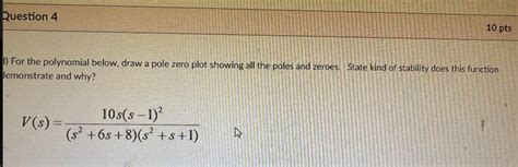 Solved Question 4 10 Pts For The Polynomial Below Draw A