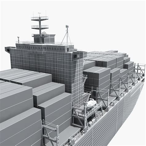 컨테이너 선 3d 모델 119 Fbx Max Free3d