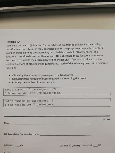 Solved Homework Code Trace To Be Marked In Lab 4 Using