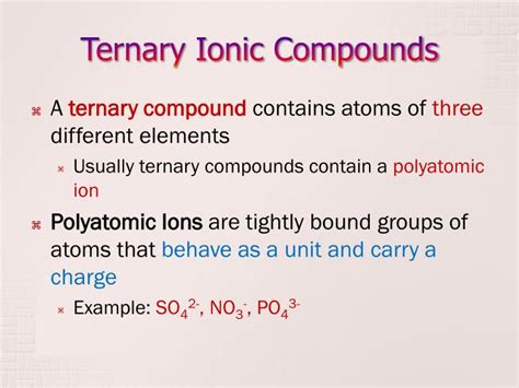 Ppt Naming Ternary Ionic Compounds Powerpoint Presentation Id4193602