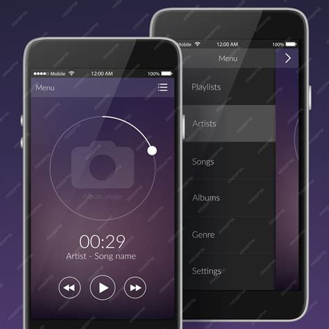 모바일 응용 프로그램 격리 된 벡터 일러스트 레이 션에 대 한 요소와 Ui 디자인 개념 무료 벡터