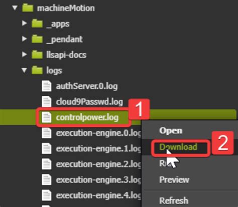 How Can I Download Logs From My Machinemotion V2 Controller All Things Vention The Vention