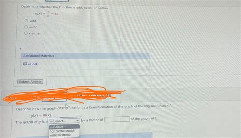 Solved Determine Whether The Function Is Odd Even Or Chegg Com