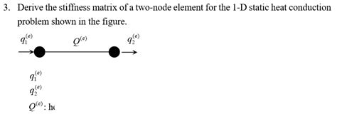 solved 3 derive the stiffness matrix of a two node element