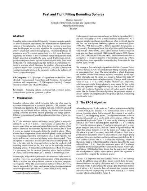 Fast And Tight Fitting Bounding Spheres