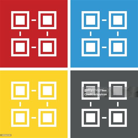 Flowchart Icon On Square Buttons Squareseries High Res Vector Graphic Getty Images