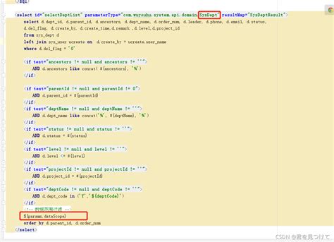 若依框架中datascope数据权限注解的使用与自定义sql语句。 Csdn博客