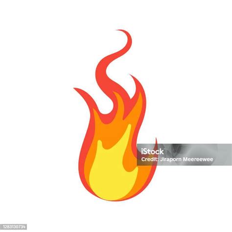 만화 불꽃 화염과 화재 점화 뜨거운 화재 폭발 화염 열 위험 화염 뜨거운 불꽃 요소의 빨간색과 주황색 화염 컬렉션 에너지 벡터 개념 가연성에 대한 스톡 벡터 아트 및 기타
