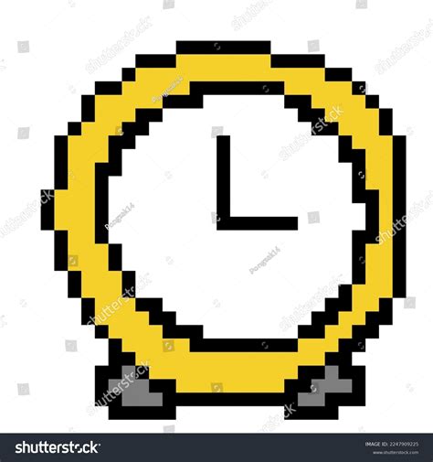 Pixel Art Clock Cartoon Stock Illustration 2247909225 Shutterstock