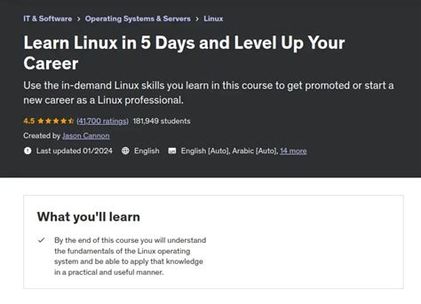 10 best udemy linux learning courses