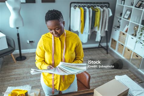 스워치 카탈로그에서 홈 인테리어 페인트 색상을 선택하는 여성 20 24세에 대한 스톡 사진 및 기타 이미지 20 24세 20 29세 가정의 방 Istock