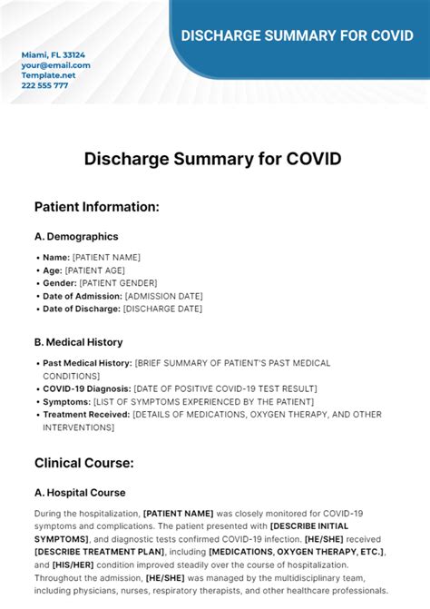 Free Discharge Summary Templates Edit Online And Download