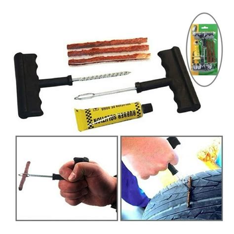 Kit 6 Pieza Reparación Pinchazos Neumáticos Emergencia Auto Lider