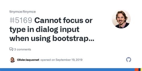 Cannot Focus Or Type In Dialog Input When Using Bootstrap And Tabindex