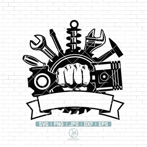 A Fist With Wrenches And Other Tools In The Center On A White Brick Wall