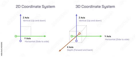 Vertical And Horizontal Line Vector Illustration 2d Coordination And