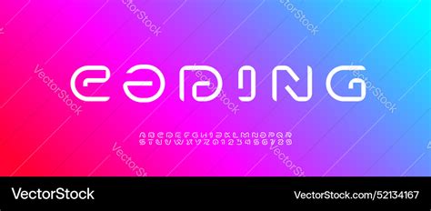 Modern Font Alphabet From Segment Line Royalty Free Vector