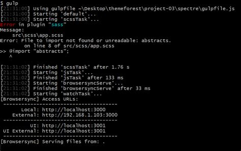Browsersync Gulp
