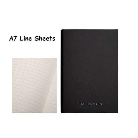 A5 A7 Black Notebook And Journal Blank Line Diary Vicedeal