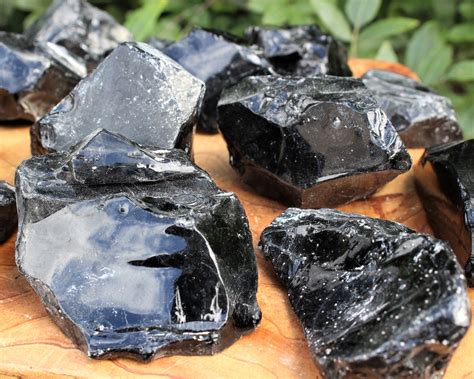 Large Rough Black Obsidian Natural Stones 2 3 Choose How Many A