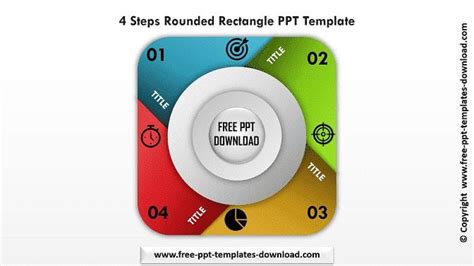 4 Steps Rounded Rectangle Ppt Template Download R Operationexcellence