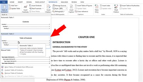 How To Insert Table Of Contents In Microsoft Word 2013 2016 HowToTechNaija