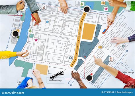 City Urban Blueprint Plan Infrastacture Concept Stock Image Image Of