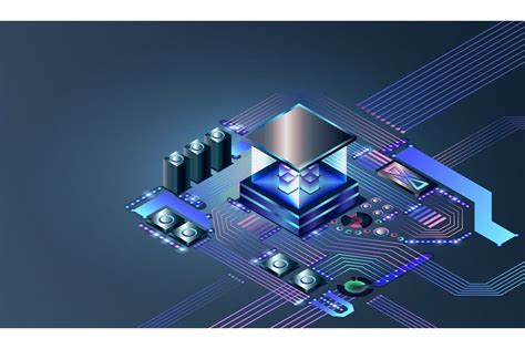 Abstract Electronic Circuit Board