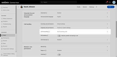 Control Hub Call Forwarding Verizon