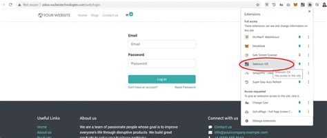 how to create a project in selenium ide nucleio information services